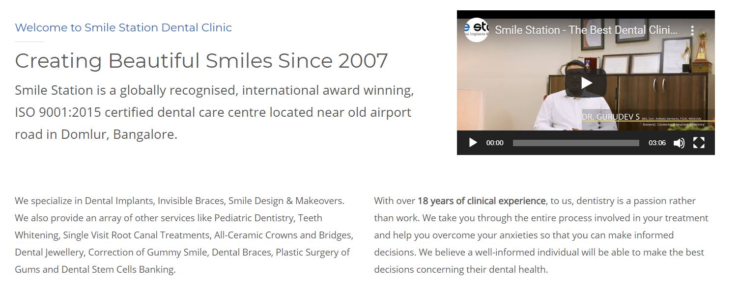 About - Smile Station Best Dental Clinic in Bangalore